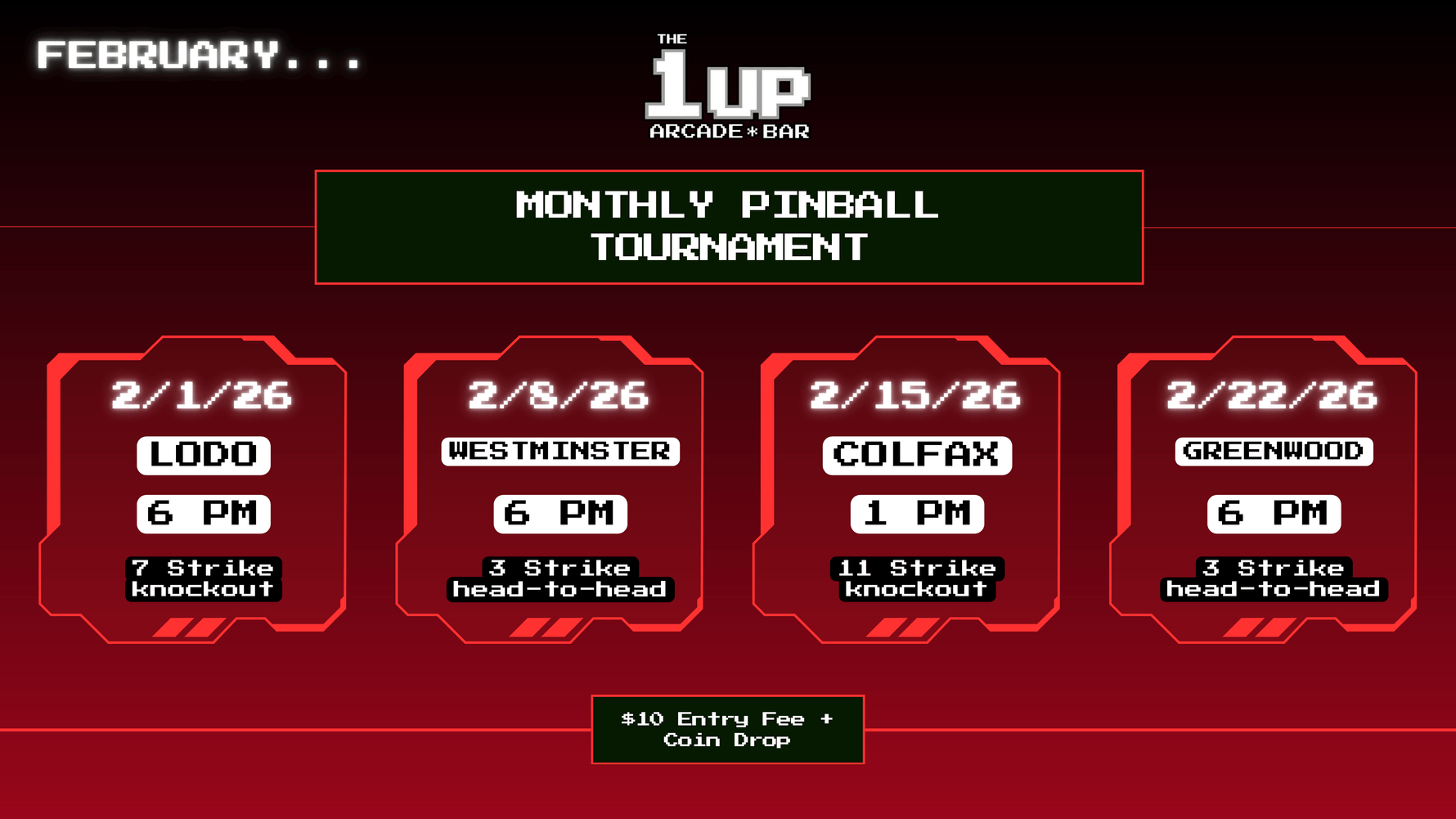 Westminster – The 1up Arcade Bar®