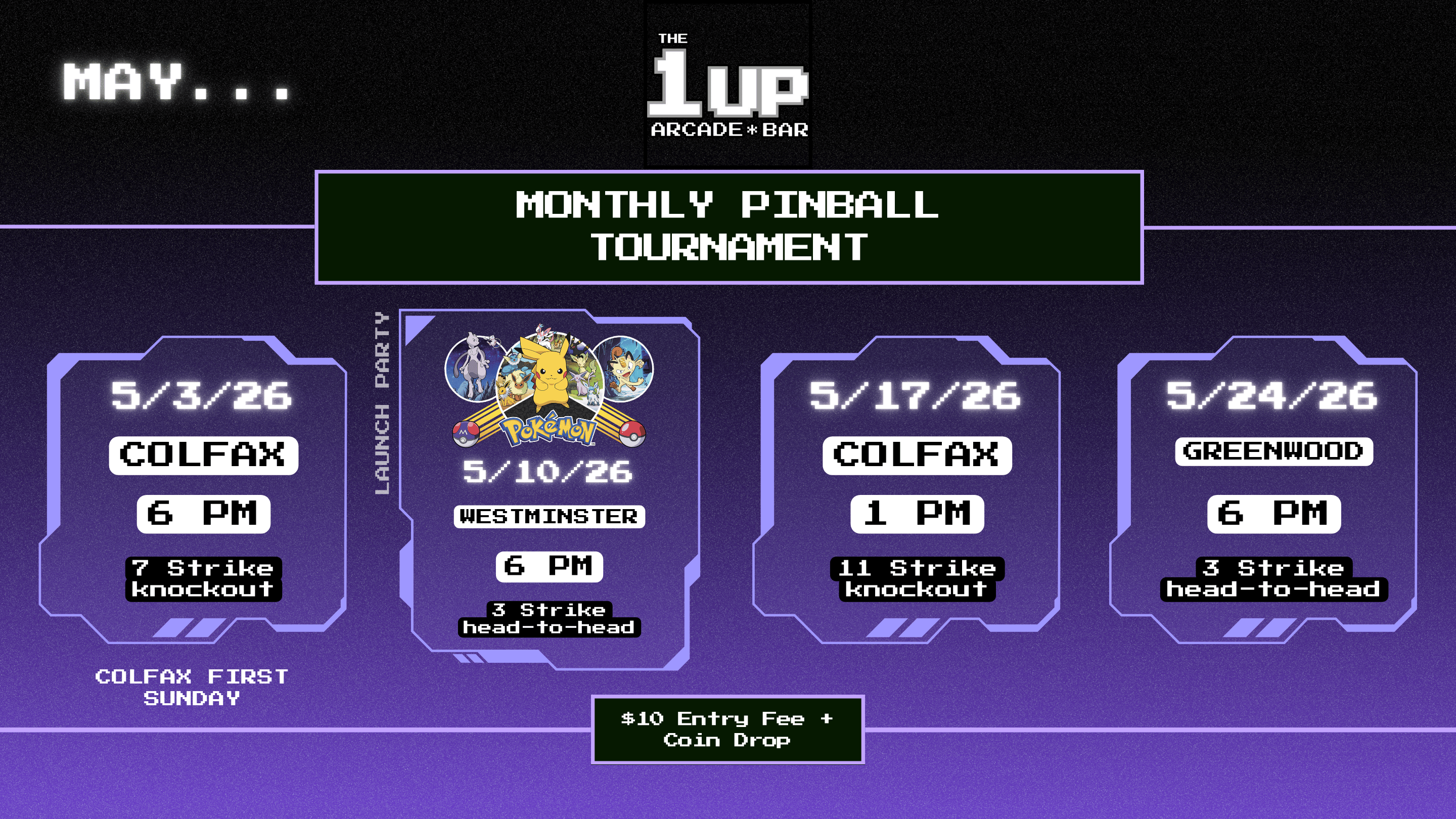 Westminster – The 1up Arcade Bar®